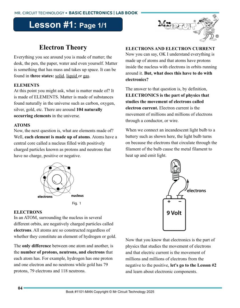 MC1-00 Mr Circuit Science Experiment Kit "Four Basic Lessons" with Sol ...