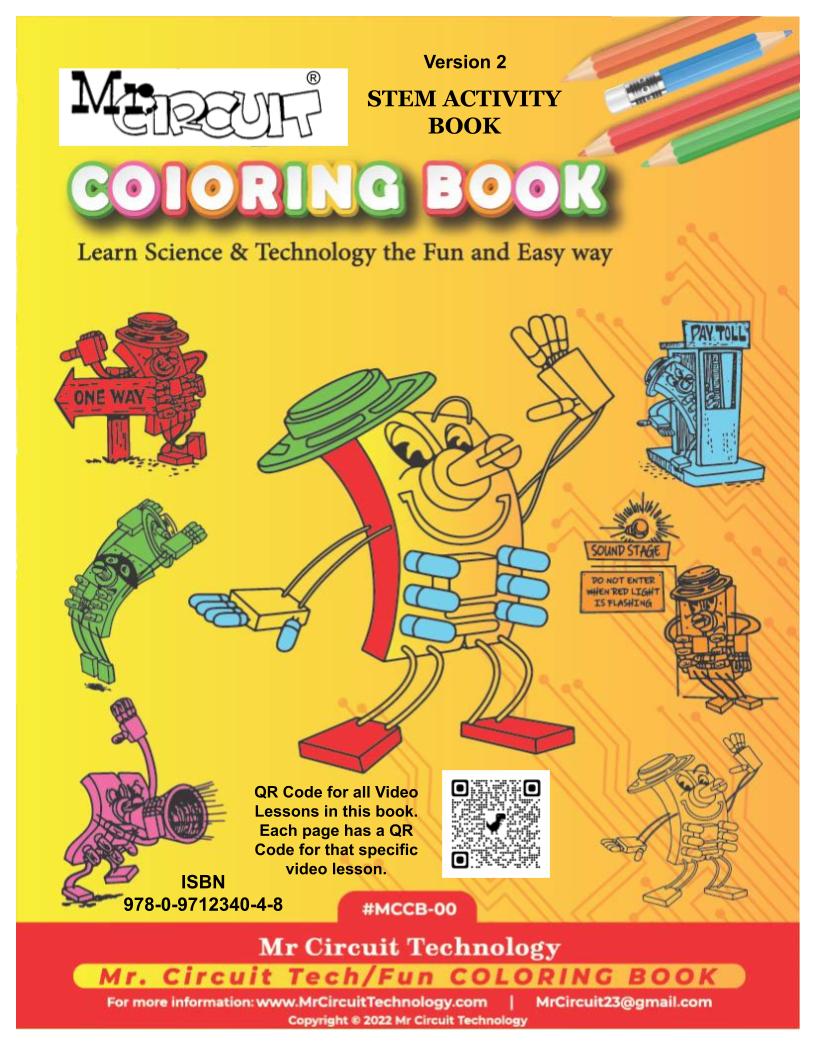 Mr Circuit Basic Electronics Coloring Book for Elementary and Montesso ...
